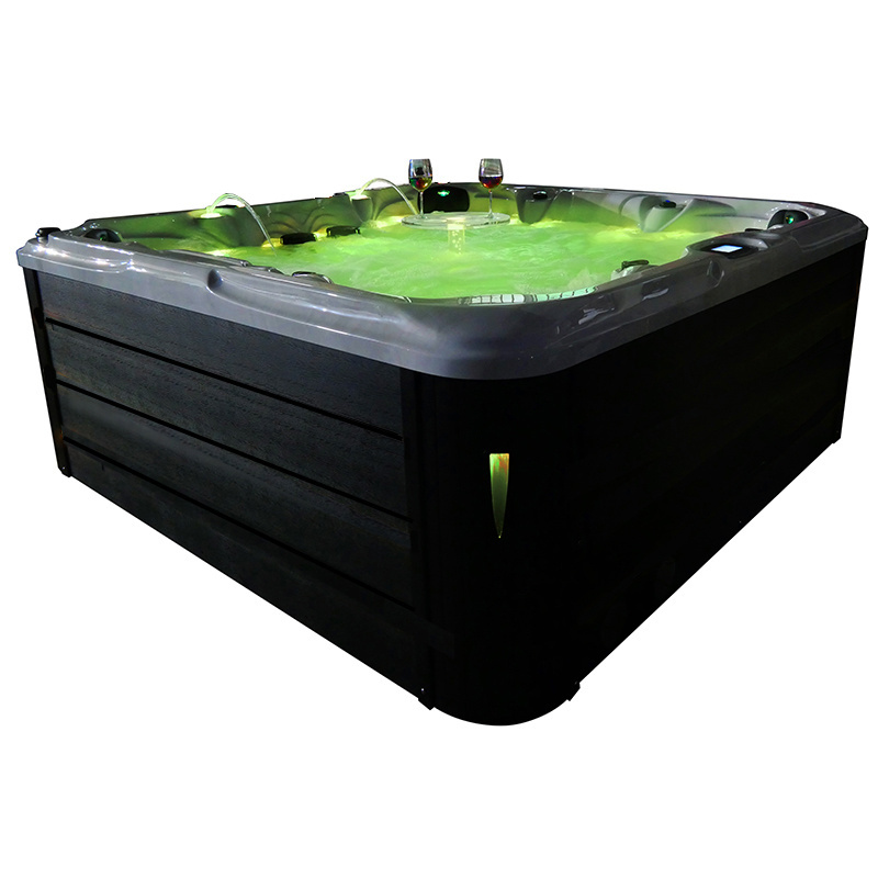 JACUZZI OGRODOWE WANNA SPA702 BIAŁA PERŁA OBUDOWA SZARA 230x230 CM ...